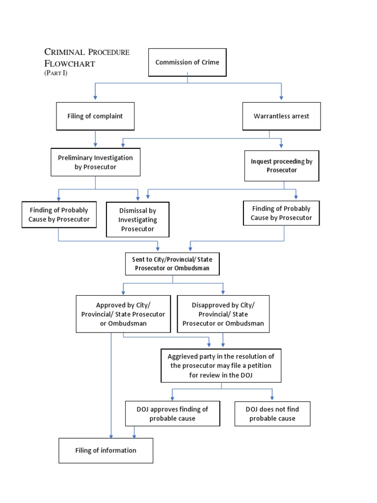 Criminal Procedure Flowchart Part I | PDF