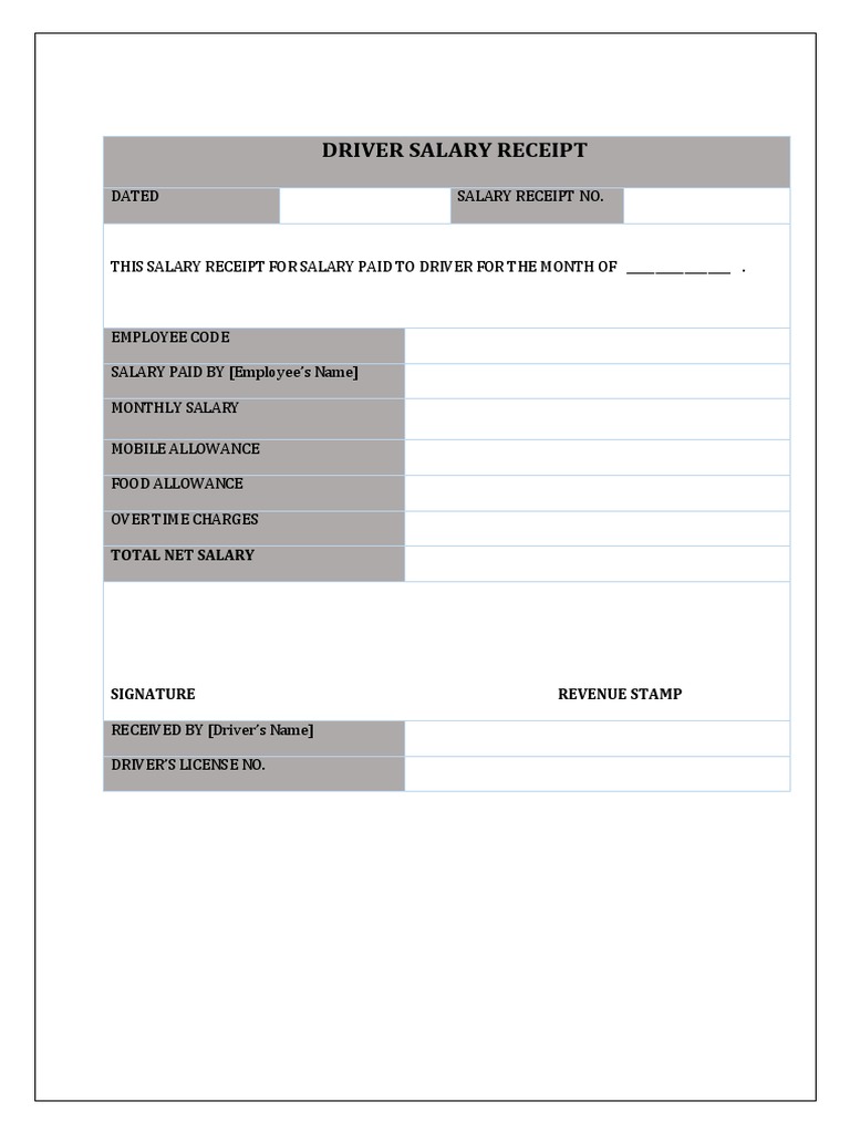 Salary Receipt | PDF
