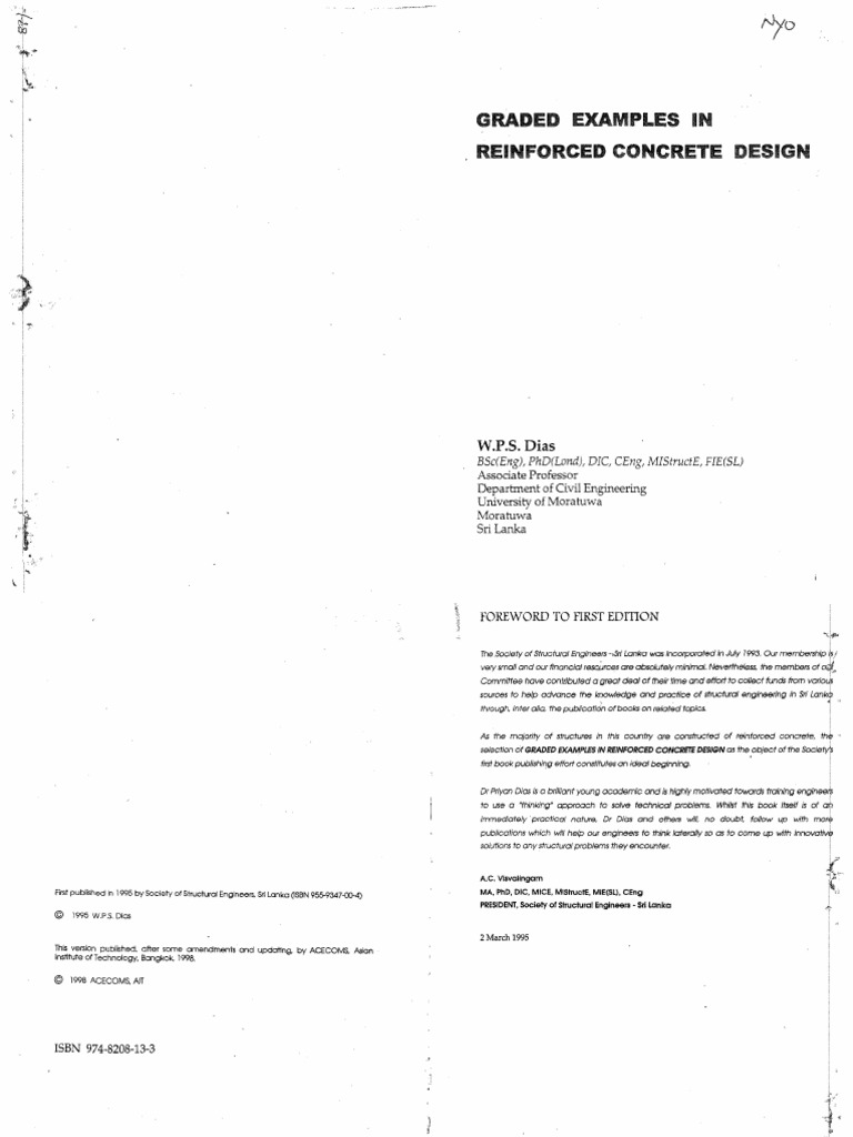 Reinforce Concrete Book - Prof Dias | PDF | Beam (Structure) | Concrete