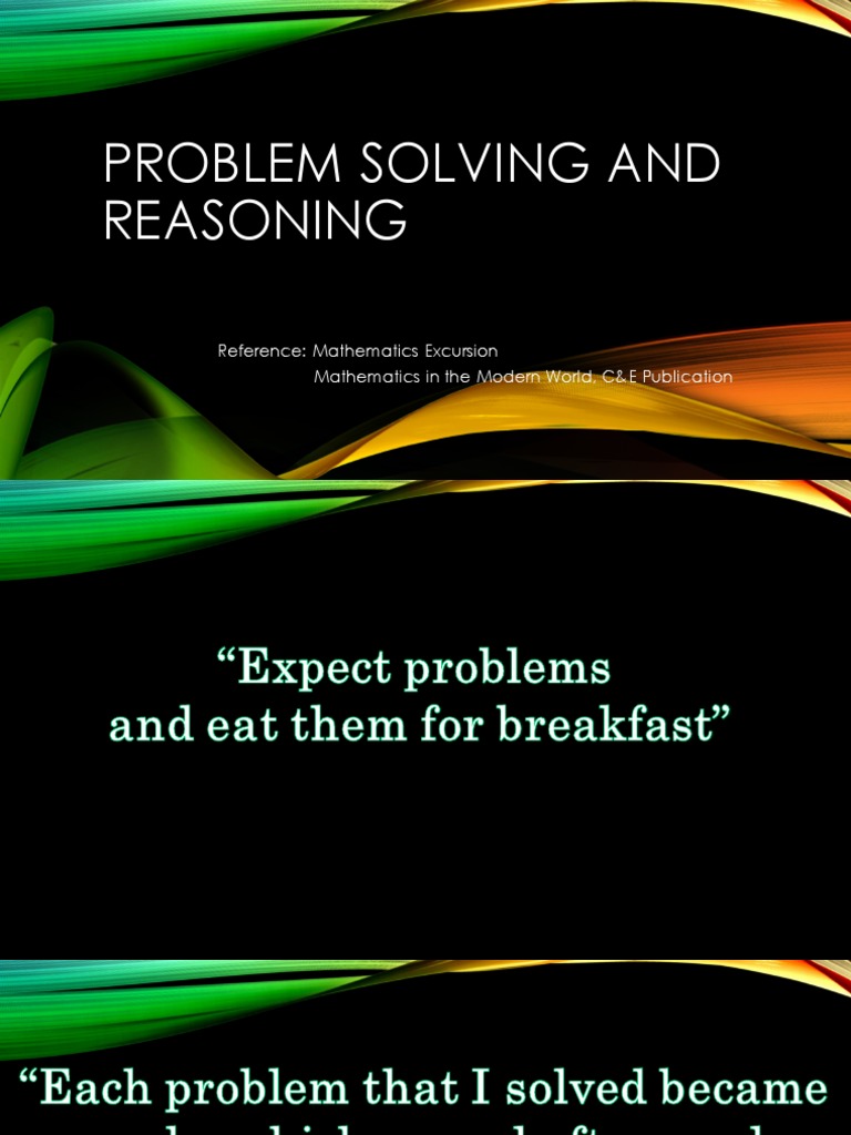 Problem Solving | PDF | Inductive Reasoning | Reason