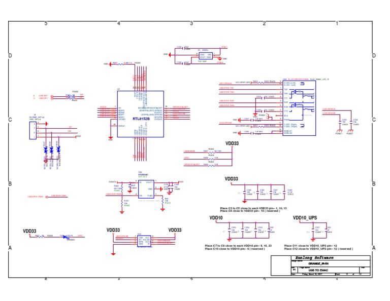 Orange Pi r1 v1 1 Schematic Rtl8152b