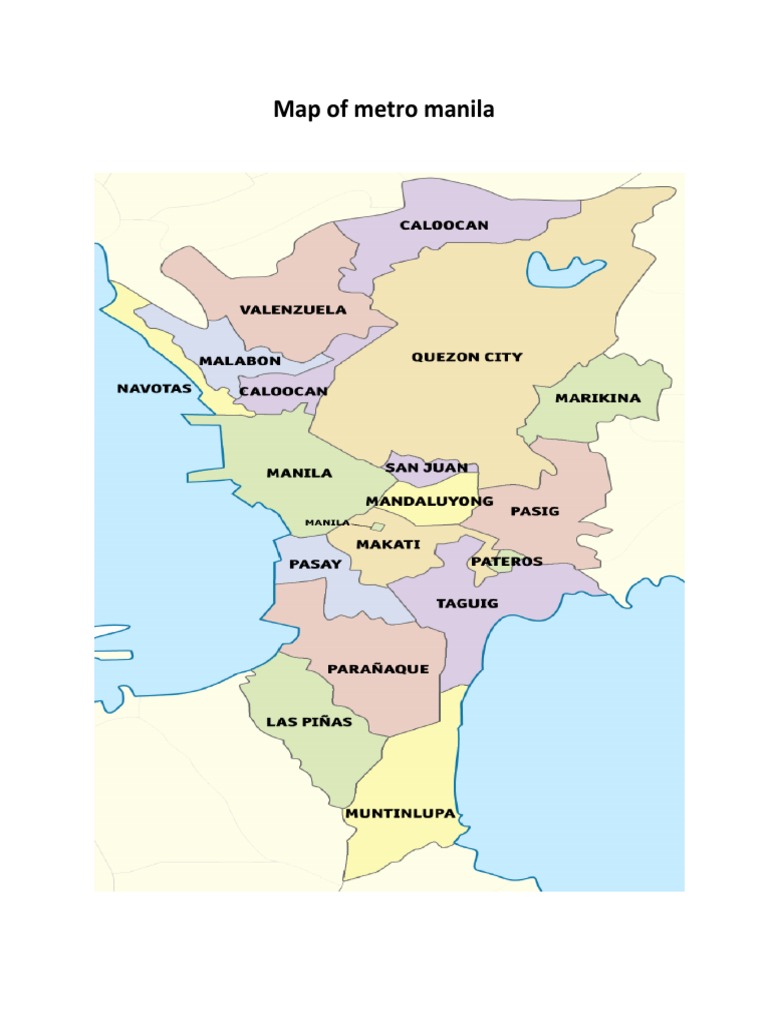 Map of Metro Manila | PDF