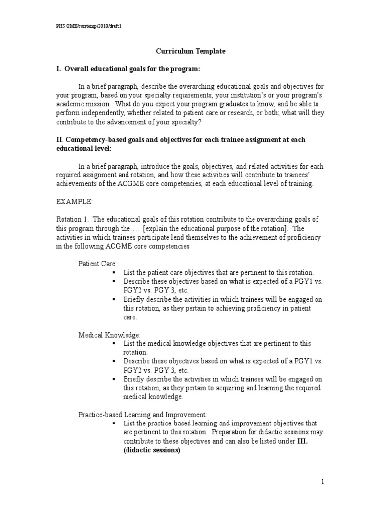 ACGME Program Curriculum | PDF | Curriculum | Psychological Concepts