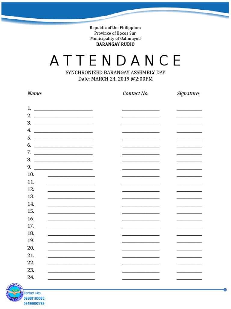Attendance: Republic of The Philippines Province of Ilocos Sur ...