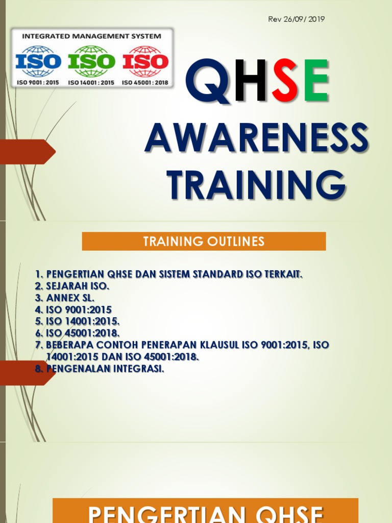 1.QHSE Awareness 2019 | PDF