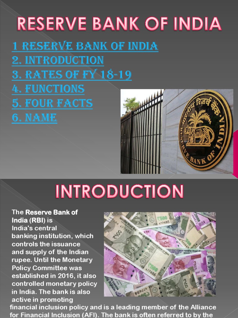 RBI Monetary Policy Rates FY 18-19 | PDF