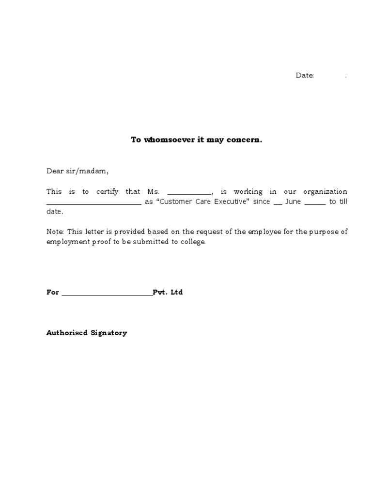 Employee Request Letter | PDF