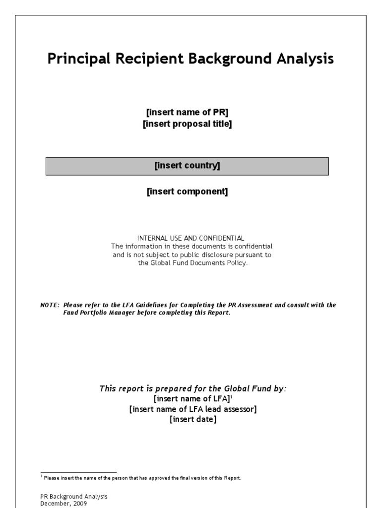 PR Background Analysis | PDF | Non Governmental Organization | Risk