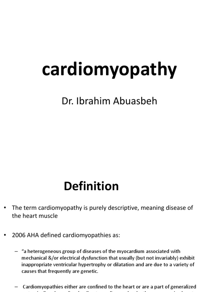 cardiomyopathy types and causes | PDF | Heart Failure | Heart