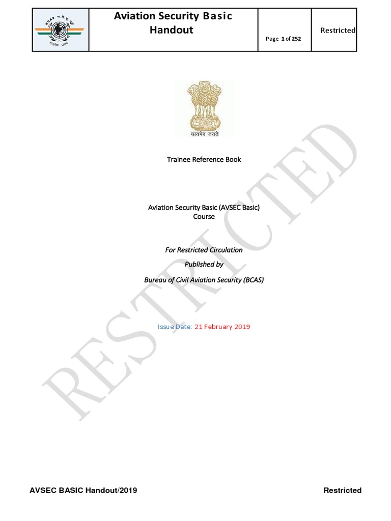 Avsec Basic | Download Free PDF | Airport Security | Airport