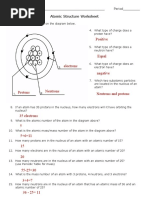 Subatomic Particles Worksheet | PDF | Atoms | Ion