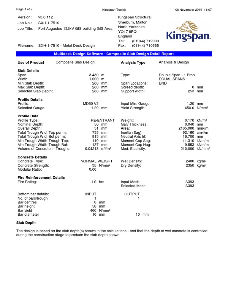 Composite Slab Report For GIS Area | PDF | Economic Sectors | Concrete