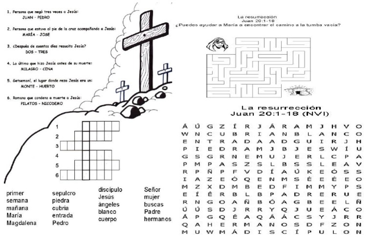 Semana Santa Sopas de Letras 3 Basico | PDF