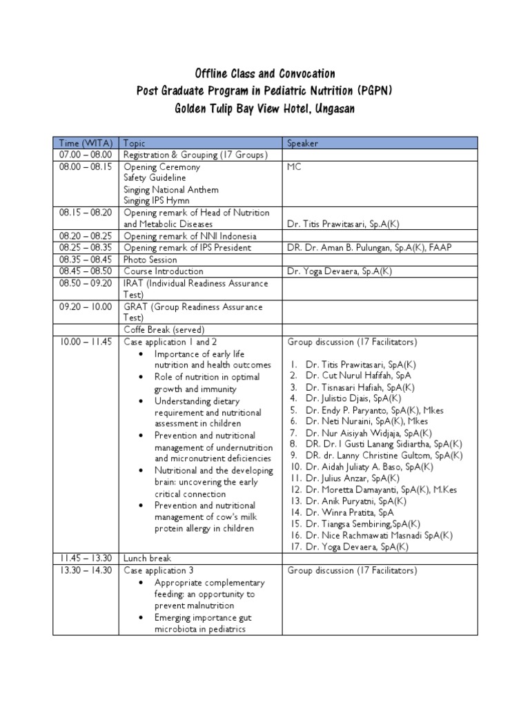 Rundown PGPN 24 Agustus 2018 | PDF | Malnutrition | Nutrition