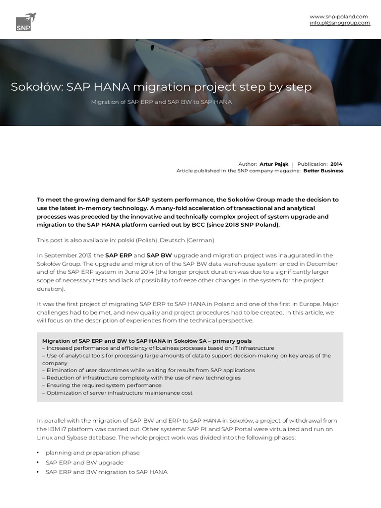 SAP HANA Migration Project Step by Step | PDF | Sap Se | Enterprise ...