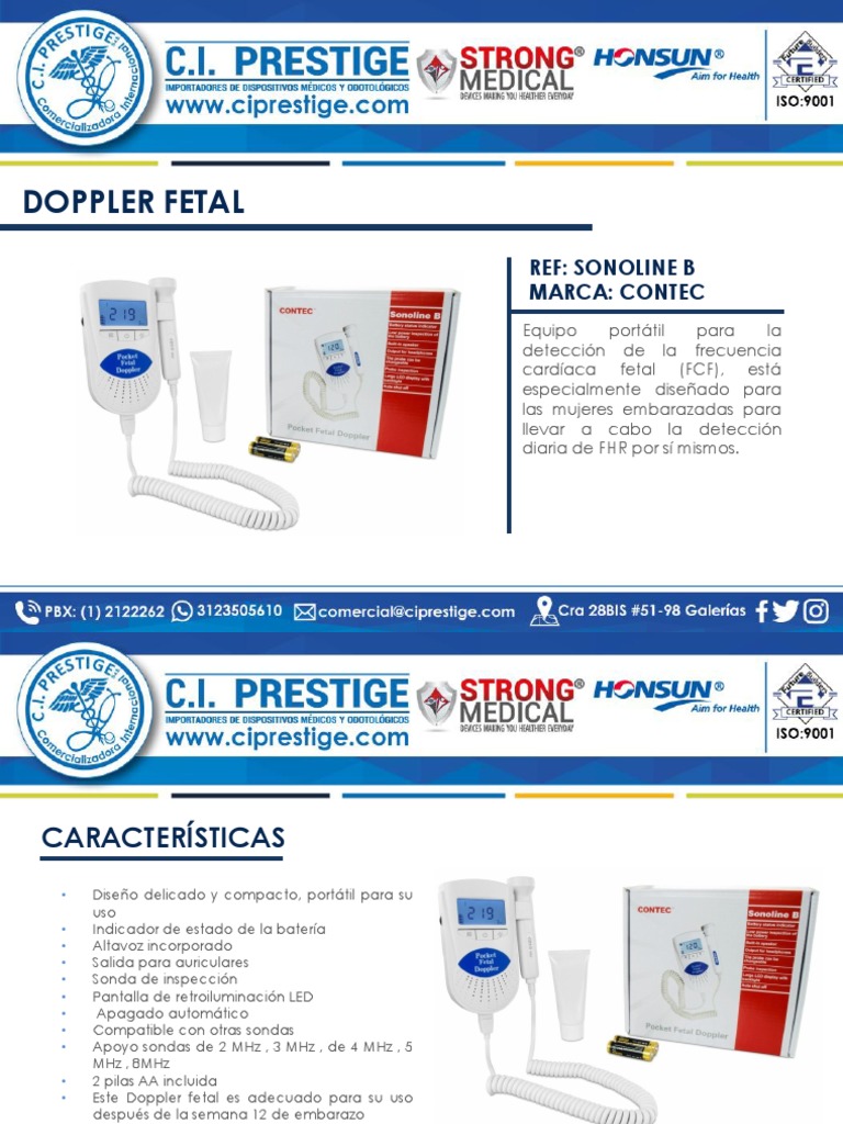 Doppler Contec | PDF | Ultrasonido | El embarazo