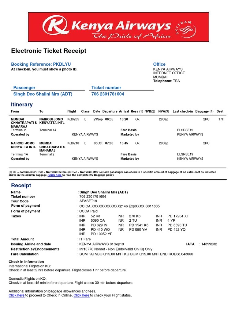Your Electronic Ticket Receipt.pdf | Aviation | Business