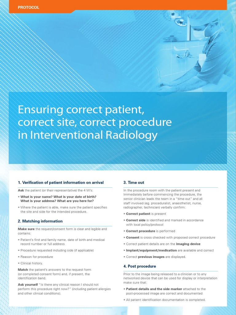 Protocol InterventionalRadiology | PDF | Medical Record | Verification ...