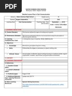 Lesson Plan Functions of Communication | PDF | Communication | Learning