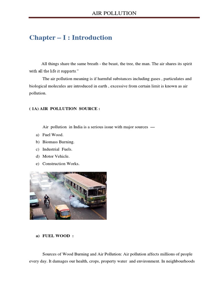 Chapter - I: Introduction: Air Pollution | PDF | Air Pollution ...