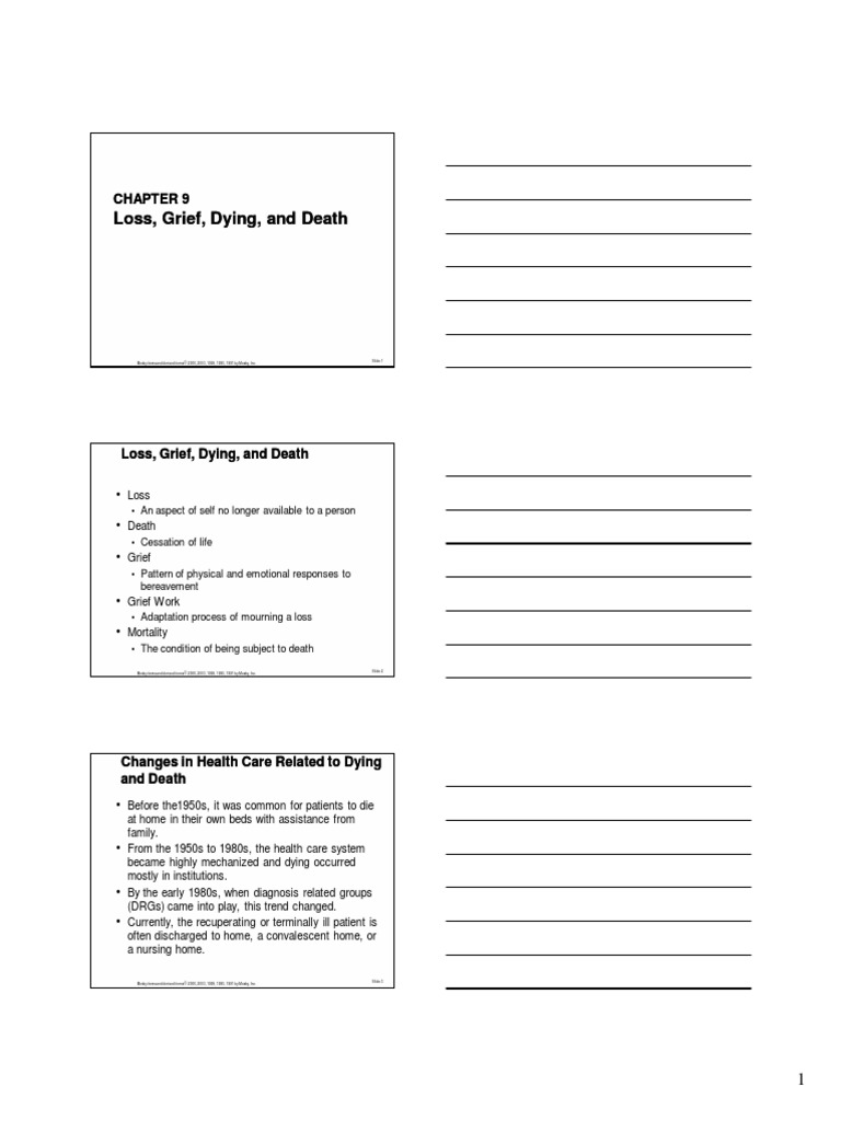 Loss, Grief, Dying, and Death Loss, Grief, Dying, and Death | PDF | Grief | Behavioural Sciences