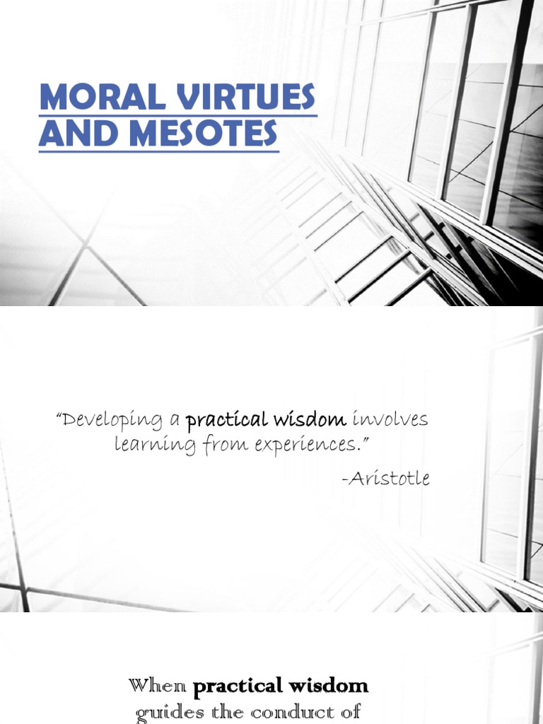 Moral Virtues and Mesotes Explained | PDF