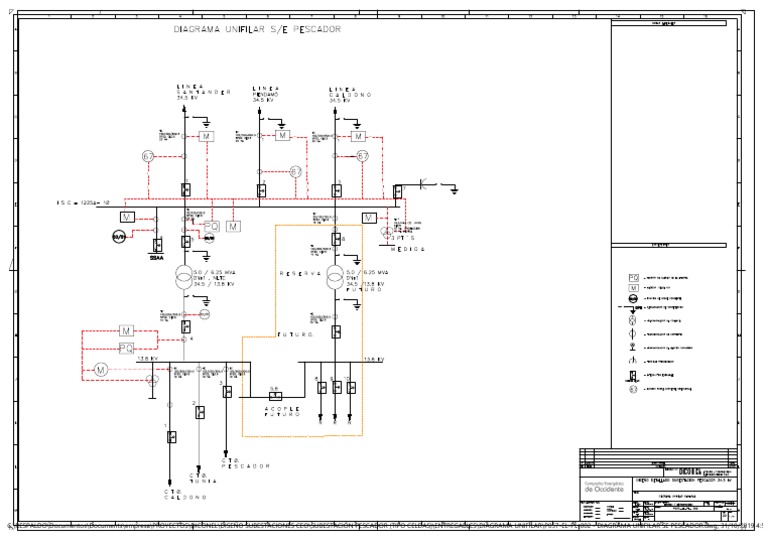 P057-El-Pl-002 - Diagrama Unifilar Se Pescador-Diagrama Unifilar Detalle | PDF