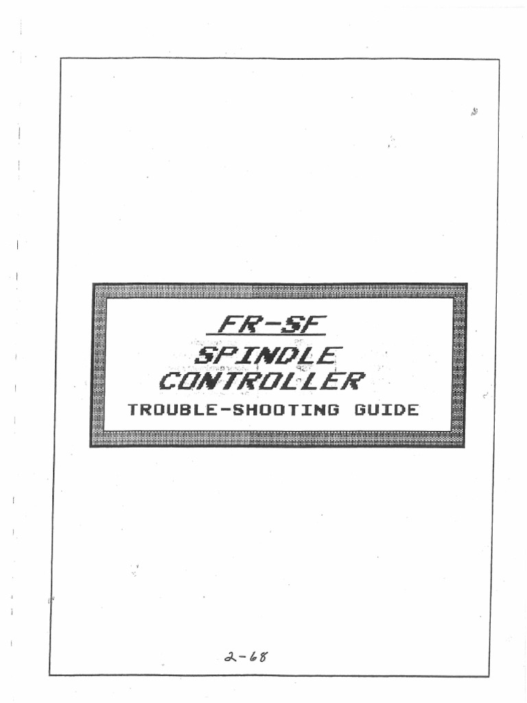 FR-SF Spindle Controller Mitsubishi - Manuals - 1078 | PDF