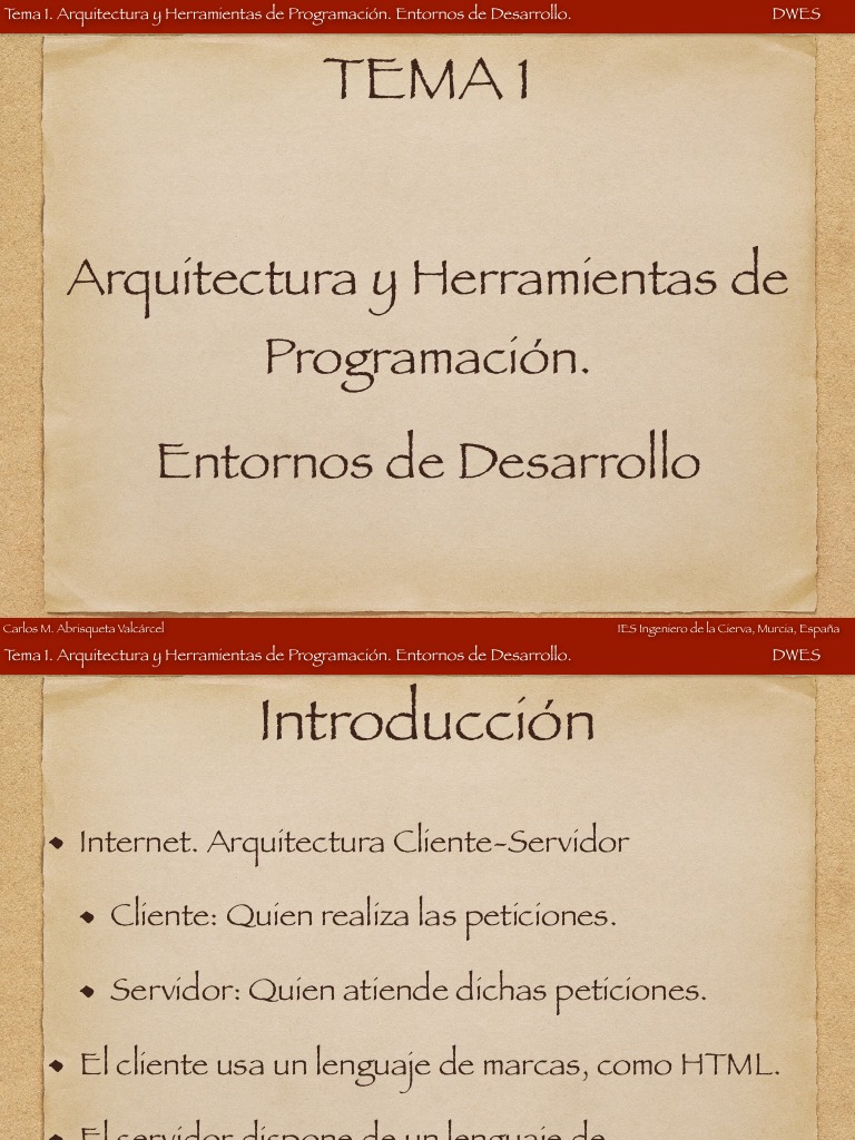 Tema 1. Herramientas de Programacion | PDF | Php | Modelo cliente-servidor