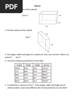 Volume Calculation Word Problems | PDF | Volume