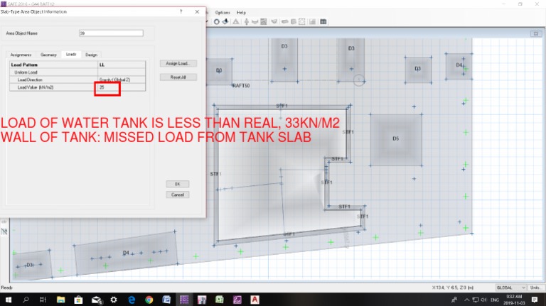 Water Tank Load Analysis: 33kN/m2 | PDF