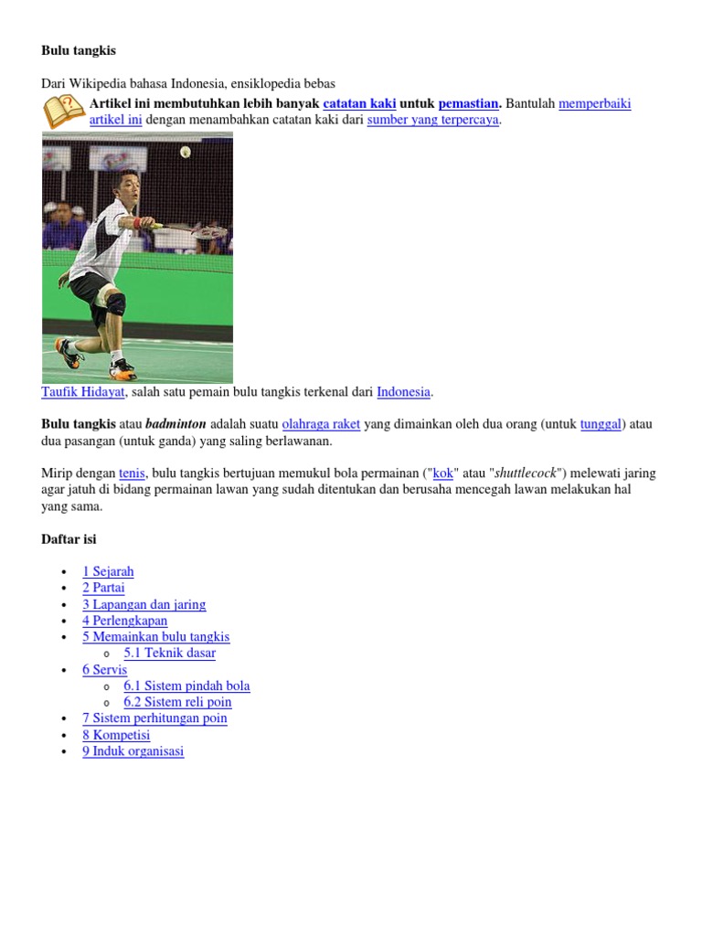 Makalah Badminton | PDF