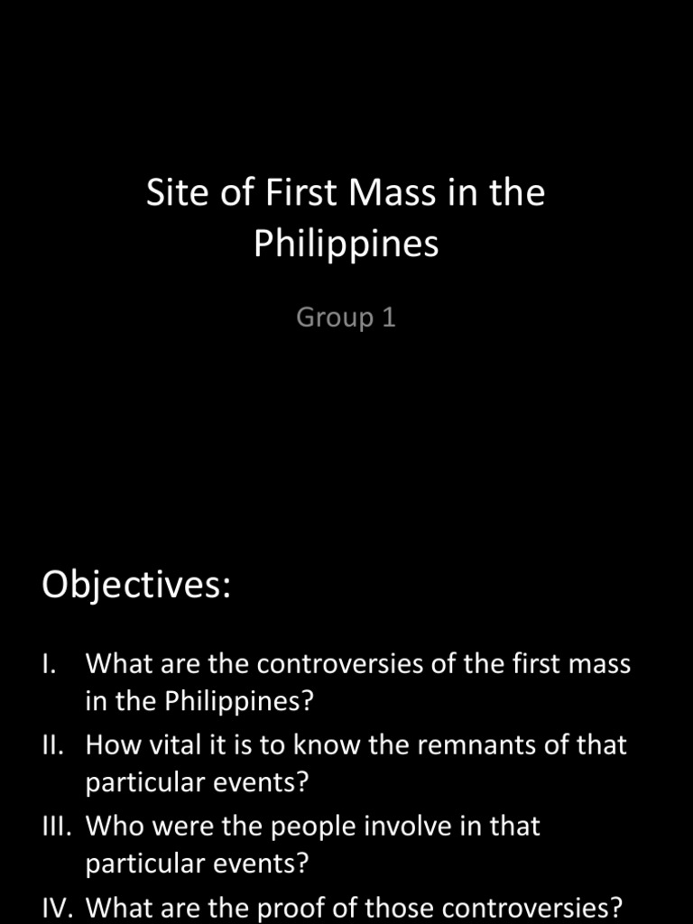 Site of First Mass in The Philippines | PDF | Christian Denominational ...