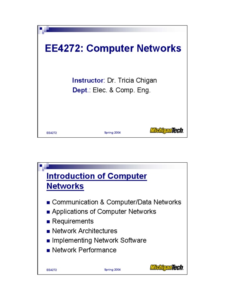 EE4272: Computer Networks | PDF | Internet Protocol Suite | Computer Network