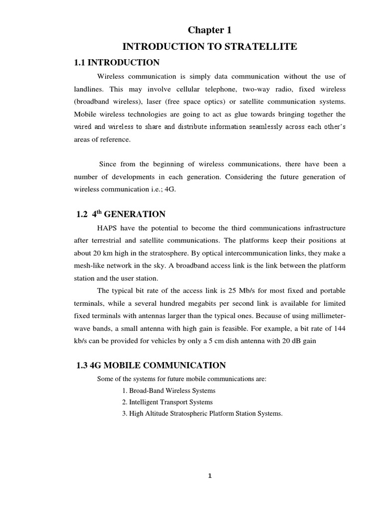 Introduction To Stratellite | PDF | Internet Access | Wireless Broadband