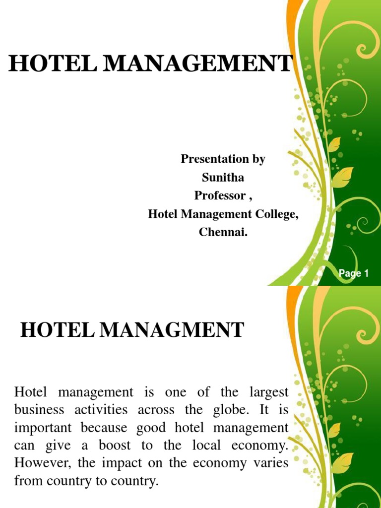 Hotel-Management-1 6674053 Powerpoint | PDF