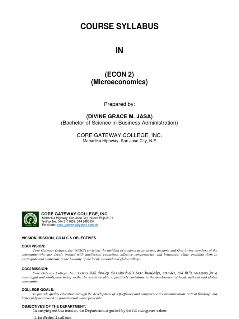 Econ 2 | PDF | Microeconomics | Economics