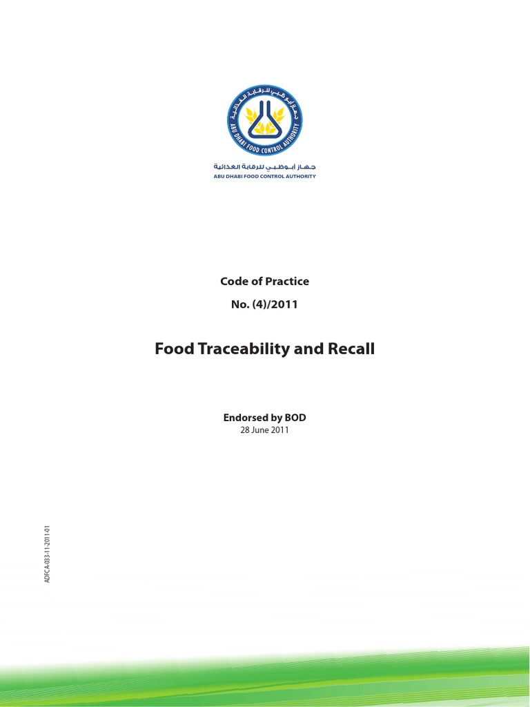Food Traceability and Recall | PDF | Food Safety | Foods
