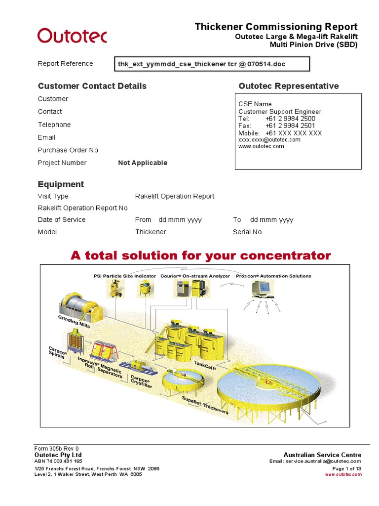 Commissioning Report | PDF | Transmission (Mechanics) | Valve