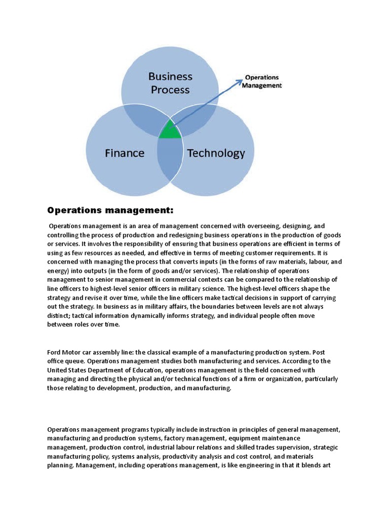 Operations Management | PDF | Operations Management | Mass Production