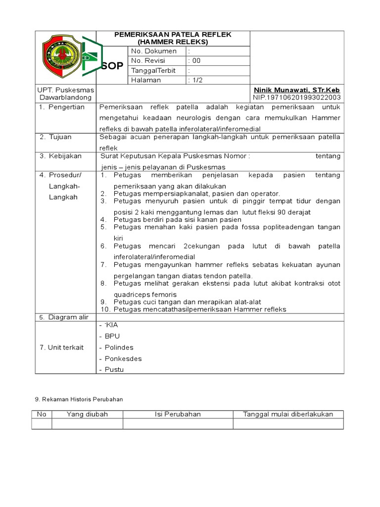 SOP Hammer Reflek | PDF