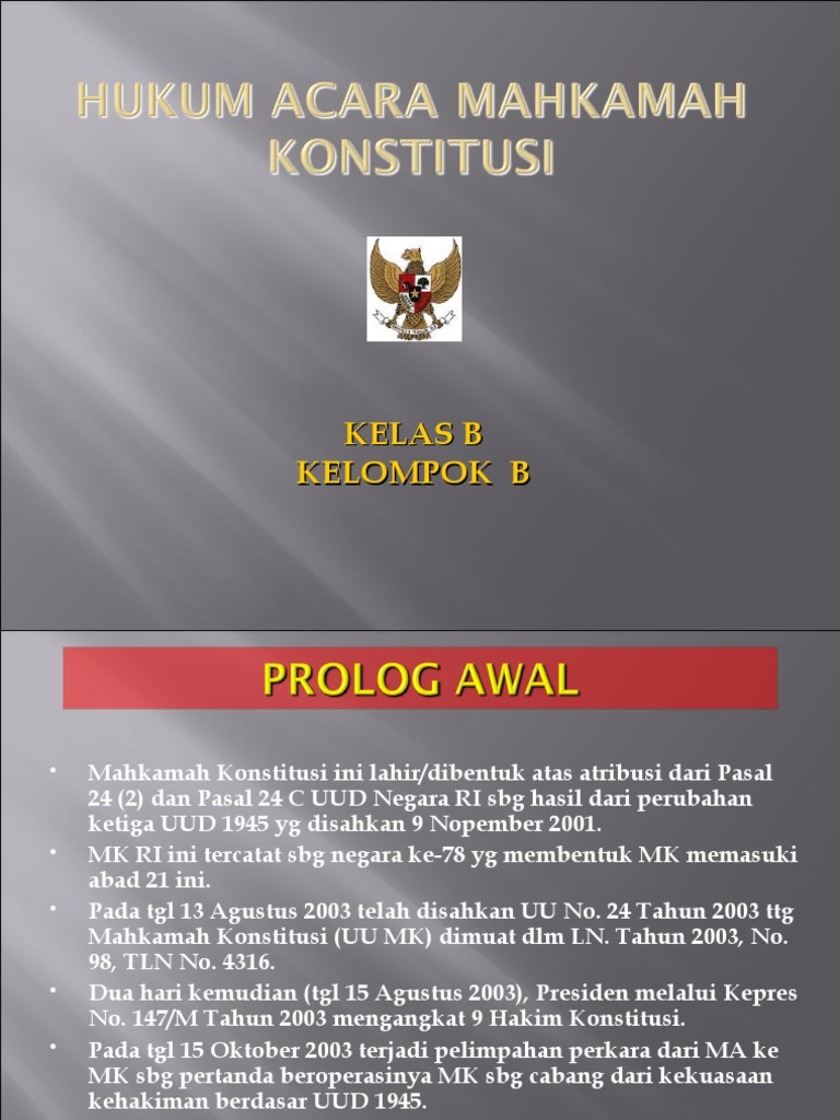 Hukum Acara Mahkamah Konstitusi | PDF Hukum Acara Mahkamah Konstitusi | PDF