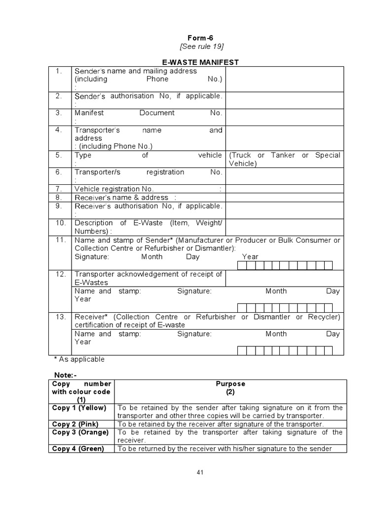 Form-6: (See Rule 19) | PDF