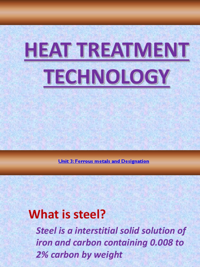 Unit 1 Heat Treatment of Steels | PDF | Annealing (Metallurgy) | Heat ...