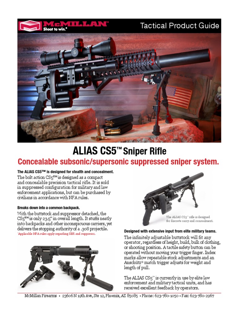 Alias Cs 5 Data Sheet | PDF | Rifle | Firearms