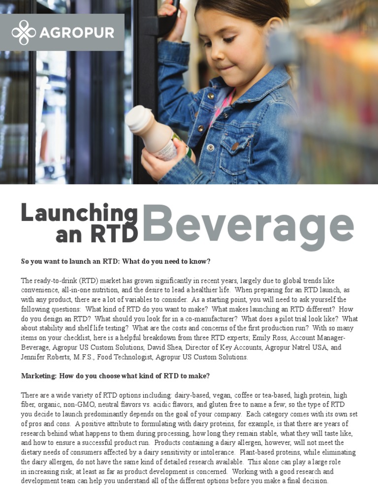 Launching An RTD Beverage Whitepaper | PDF | Chocolate | Foods