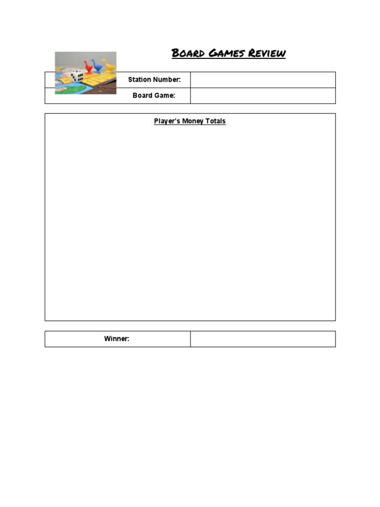 An Analysis of the Financial Outcomes of Various Players in a Board ...