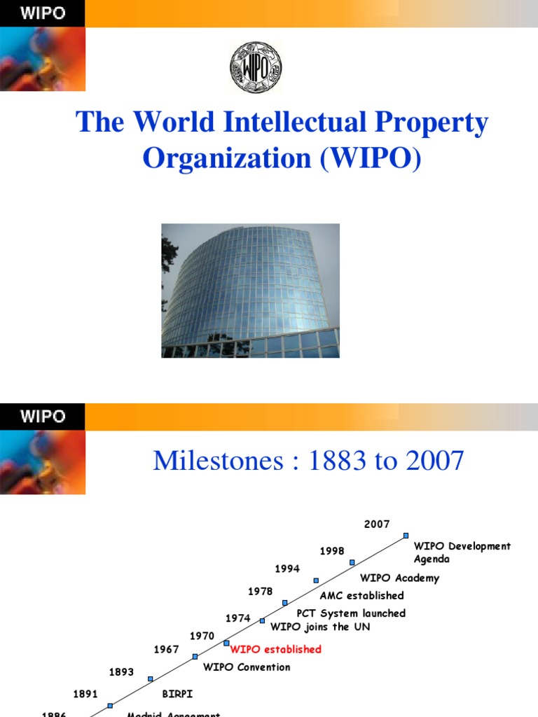The World Intellectual Property Organization (WIPO) | PDF