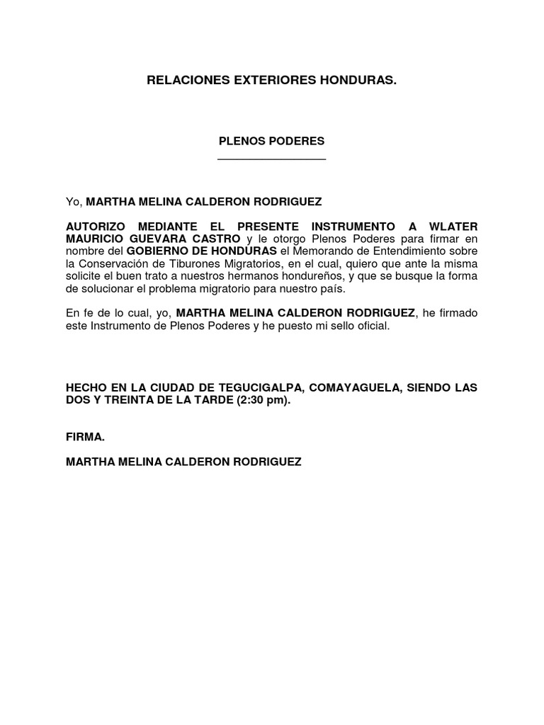 Modelo de Instrumento de Plenos Poderes - 0 | PDF