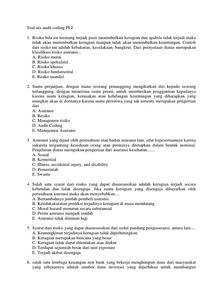Soal Audit PLJ | PDF